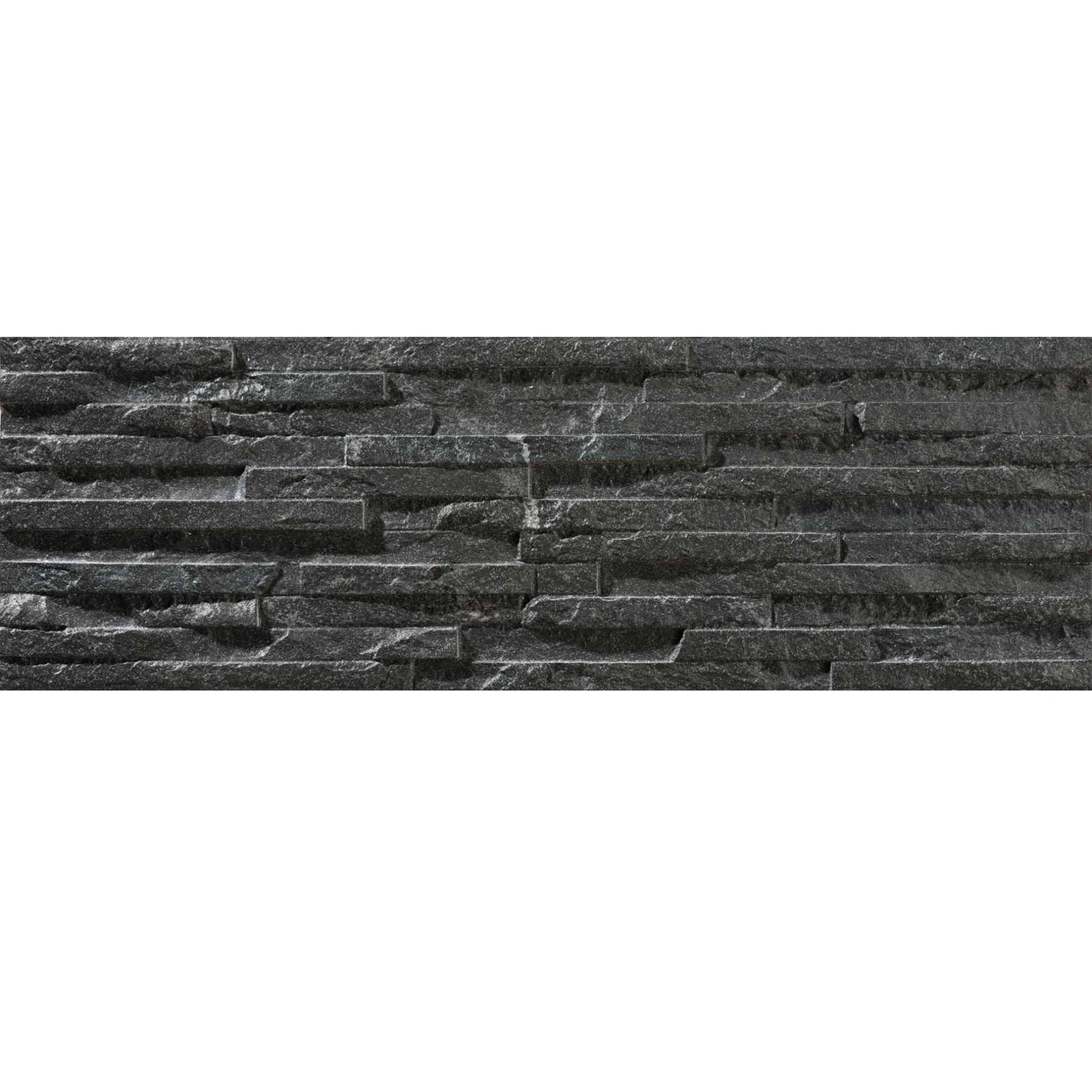 Porcelanato Behobia Negro 17×52 cm Texturado Tipo Piedra para Muro – La ...